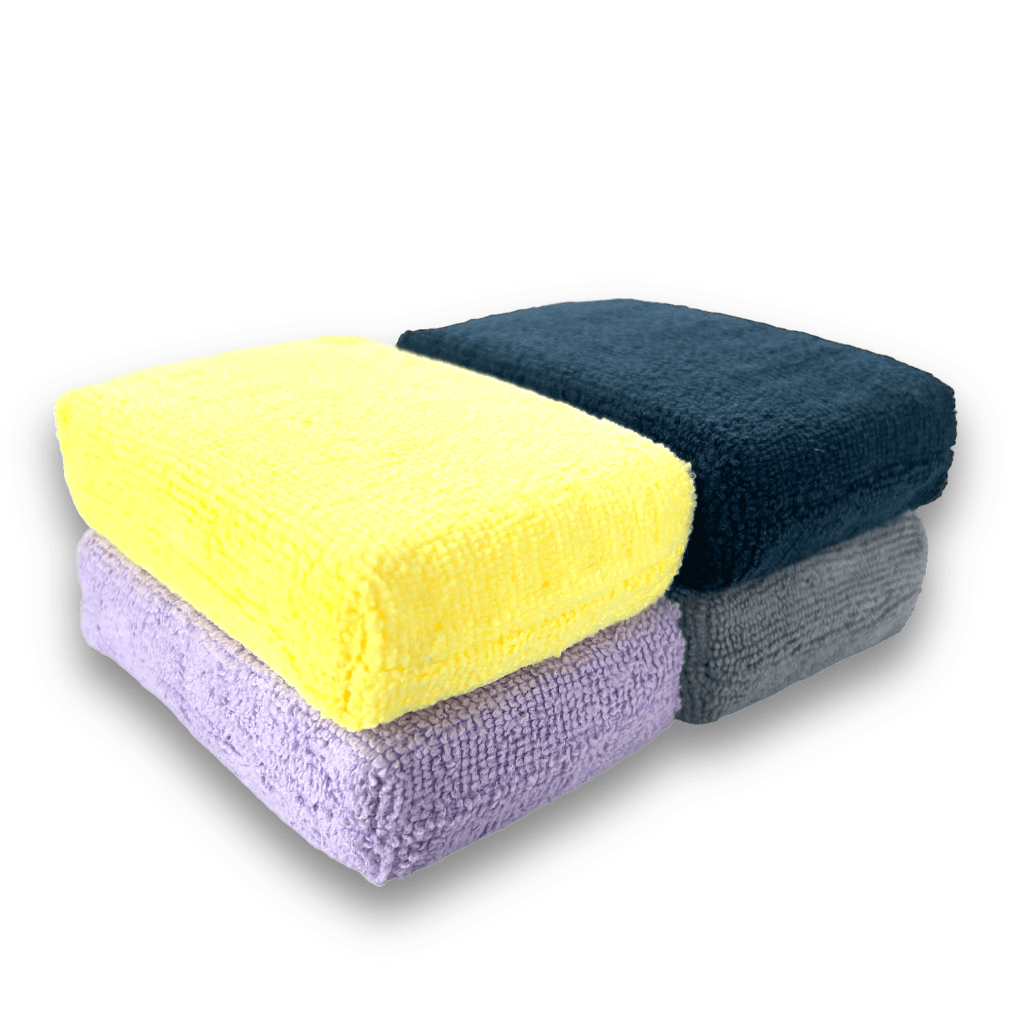Microfiber Block Applicator for Car Wax & Sealant - 4 Color Pack
